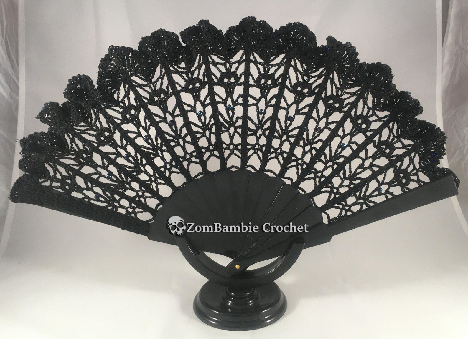 Skull Hand Fan Crochet Pattern PDF Pattern Gothic - Etsy