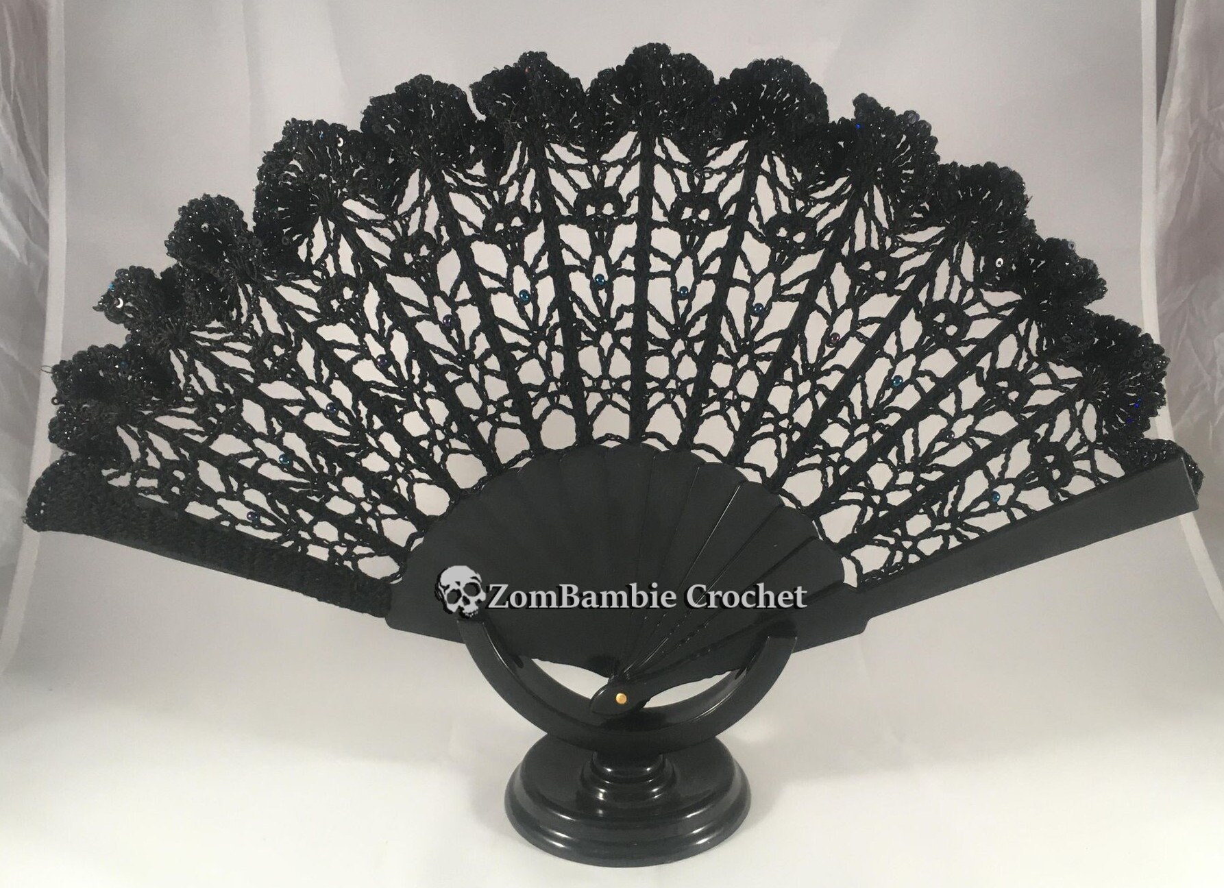 Skull Hand Fan Crochet Pattern PDF Pattern Gothic - Etsy