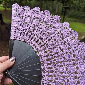 Crown of Petals Crochet Hand Fan Pattern - Hand Fan Crochet Pattern ...