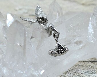 Stork Charm | Etsy