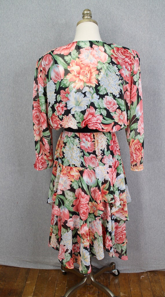 1980s, 1990s - Fit and Flare Dress - by PHOEBE - Rose… - Gem
