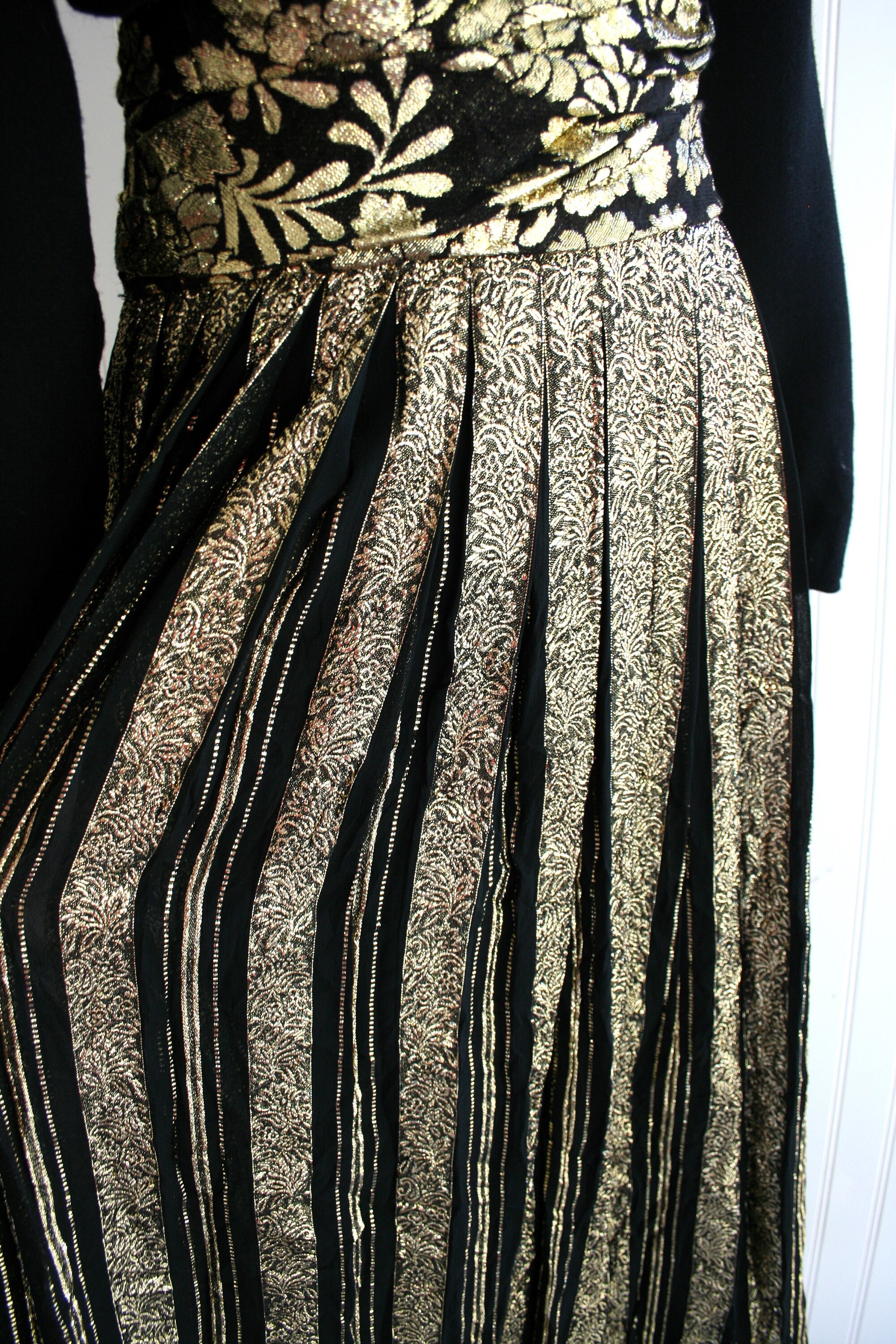 GOLD - Circa 1980's - Gold Lame - Cocktail Gown - Formal Party Dress ...