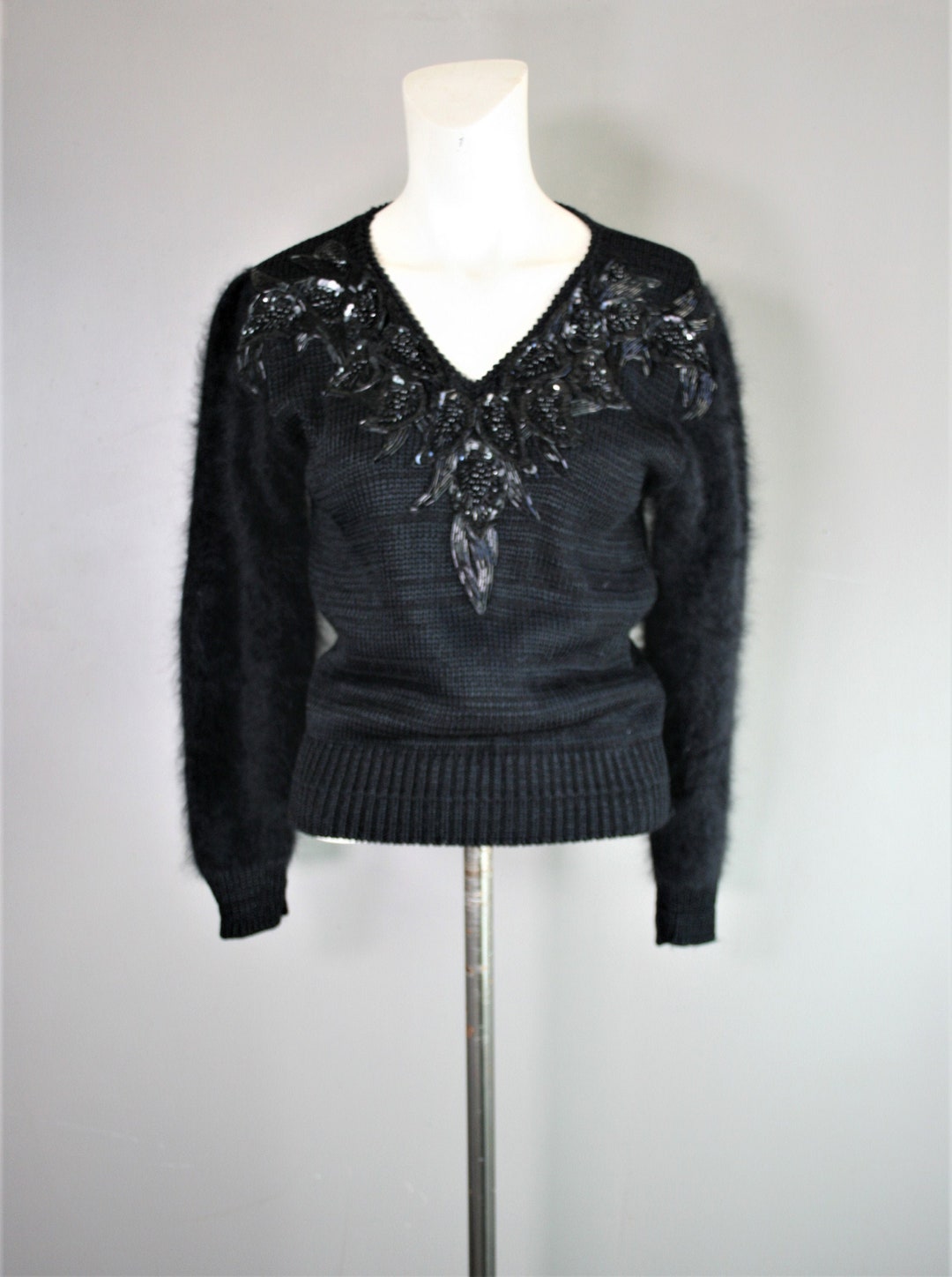Circa 1980-90s - Puff Sleeve - Angora Sweater - for Nordstrom - Etsy