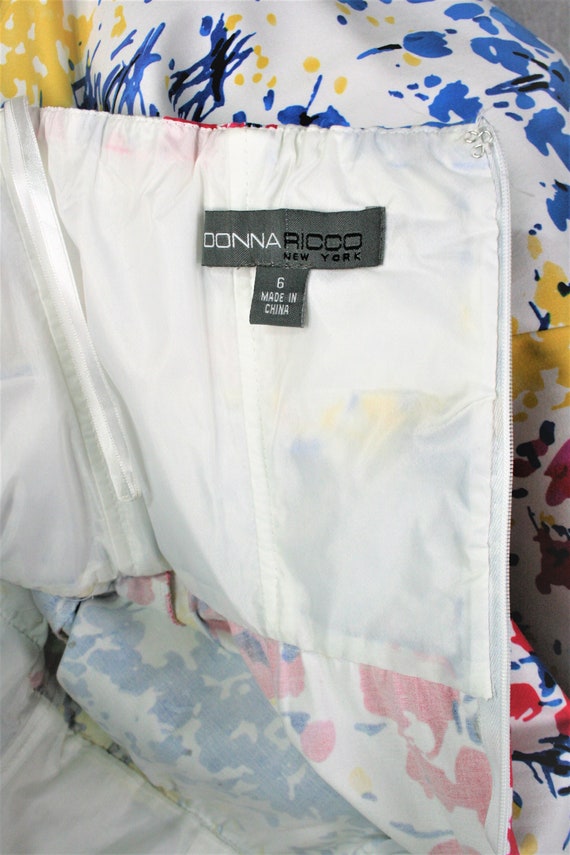 1990's - Splash of Spring - Strapless Party Dress - W… - Gem