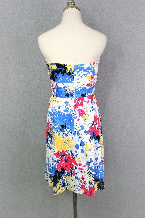 1990's - Splash of Spring - Strapless Party Dress - W… - Gem