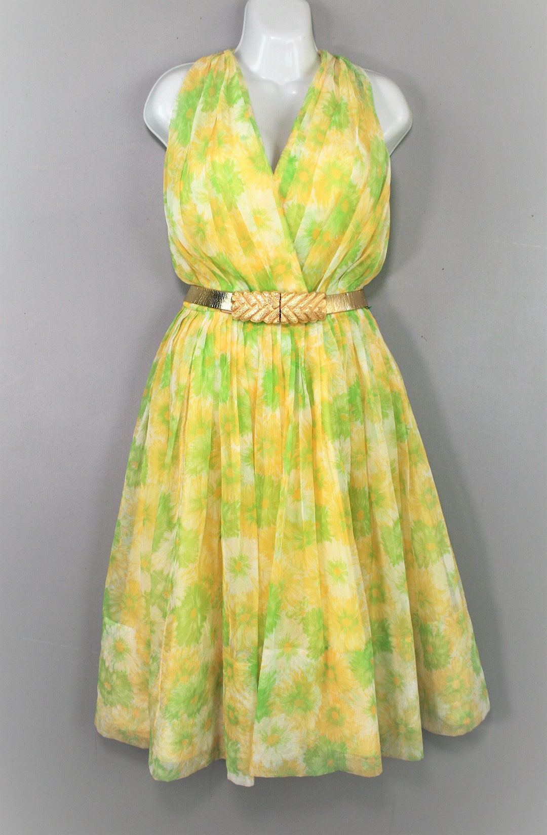 Poo Poo Pee Doo - 1950-60's - Pin up - Yellow Organza - Halter ...