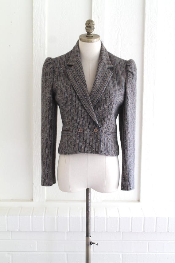 1970s - Two-Piece Suit - Puff Sleeve - Blazer and Ski… - Gem