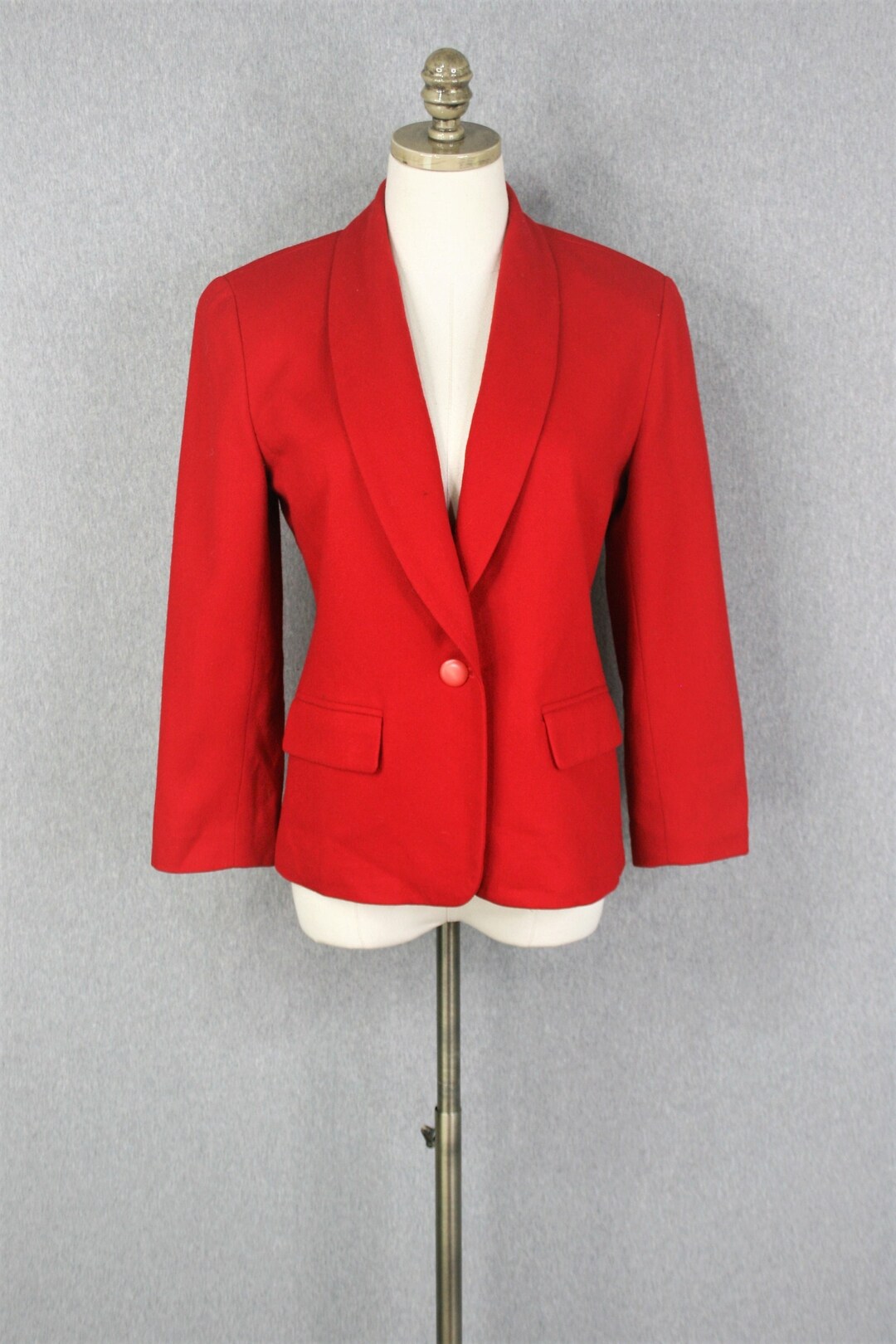 Pendleton Red Wool Blazer Marked Size 4 Petite Circa 1990s - Etsy