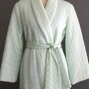 Barbizon Mint Green Quilted Robe Marked Size M - Etsy