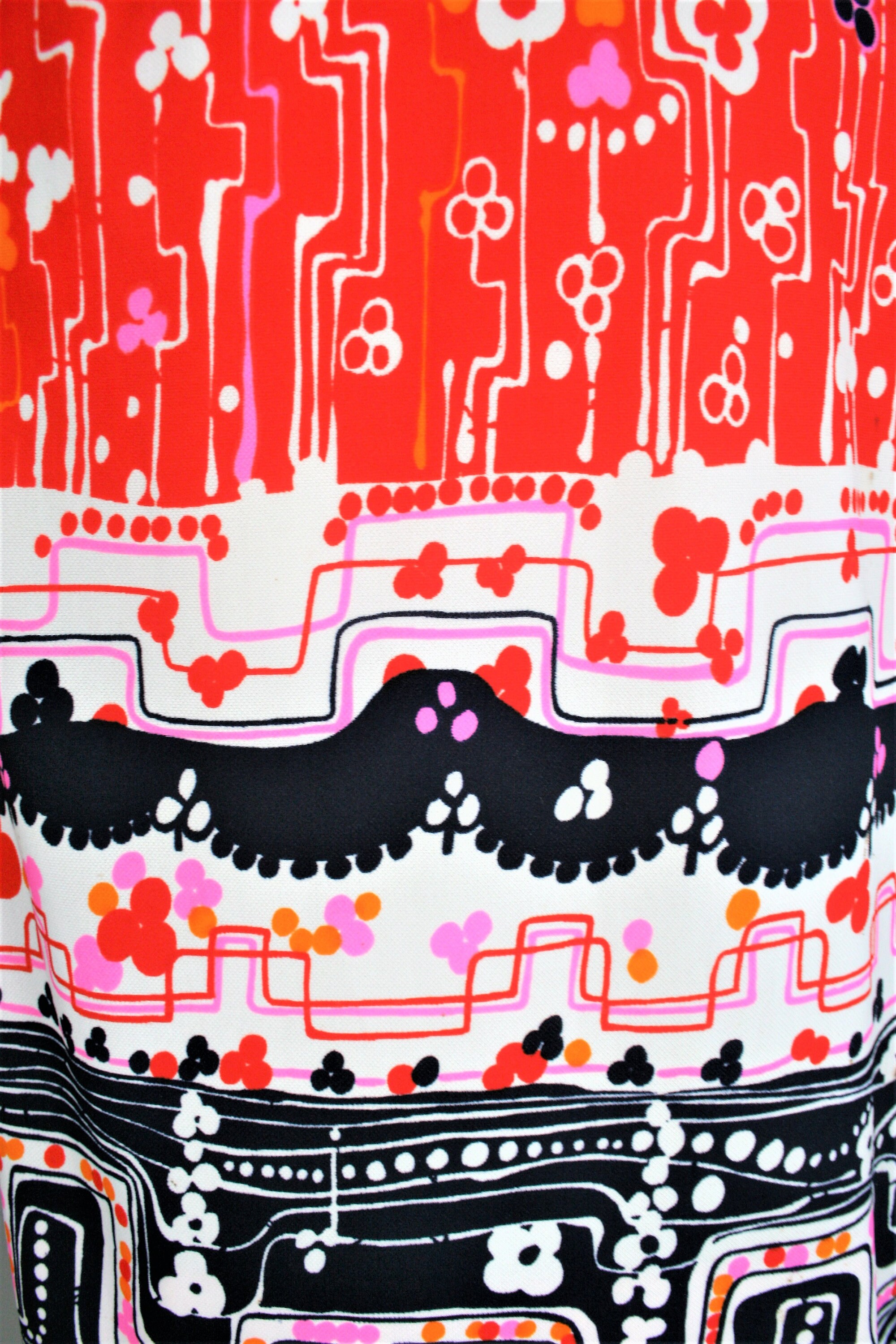Leslie Fay - Circa 1970s - Mod Maxi - Op Art - Estimated Size 4/6 - Etsy
