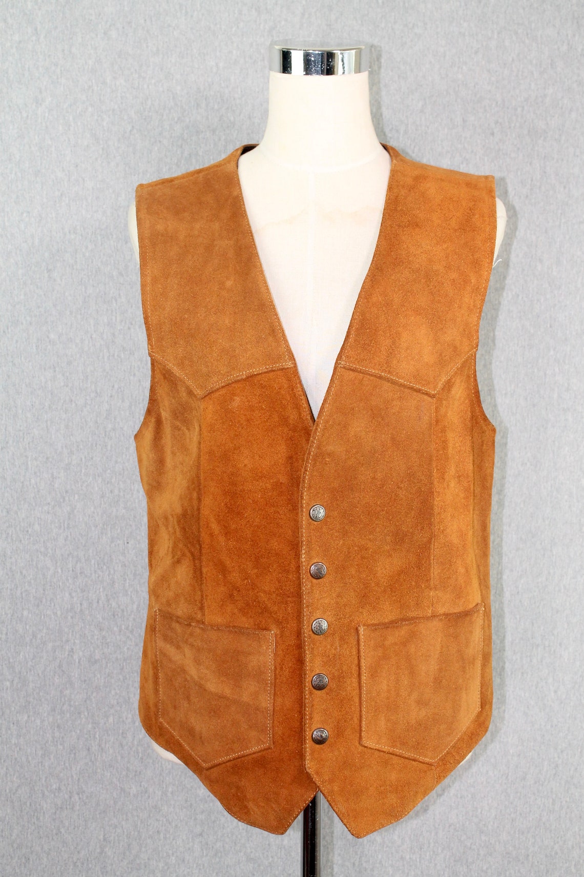 1970s Suede Western Vest by Leatherland Leather Boho Marked - Etsy