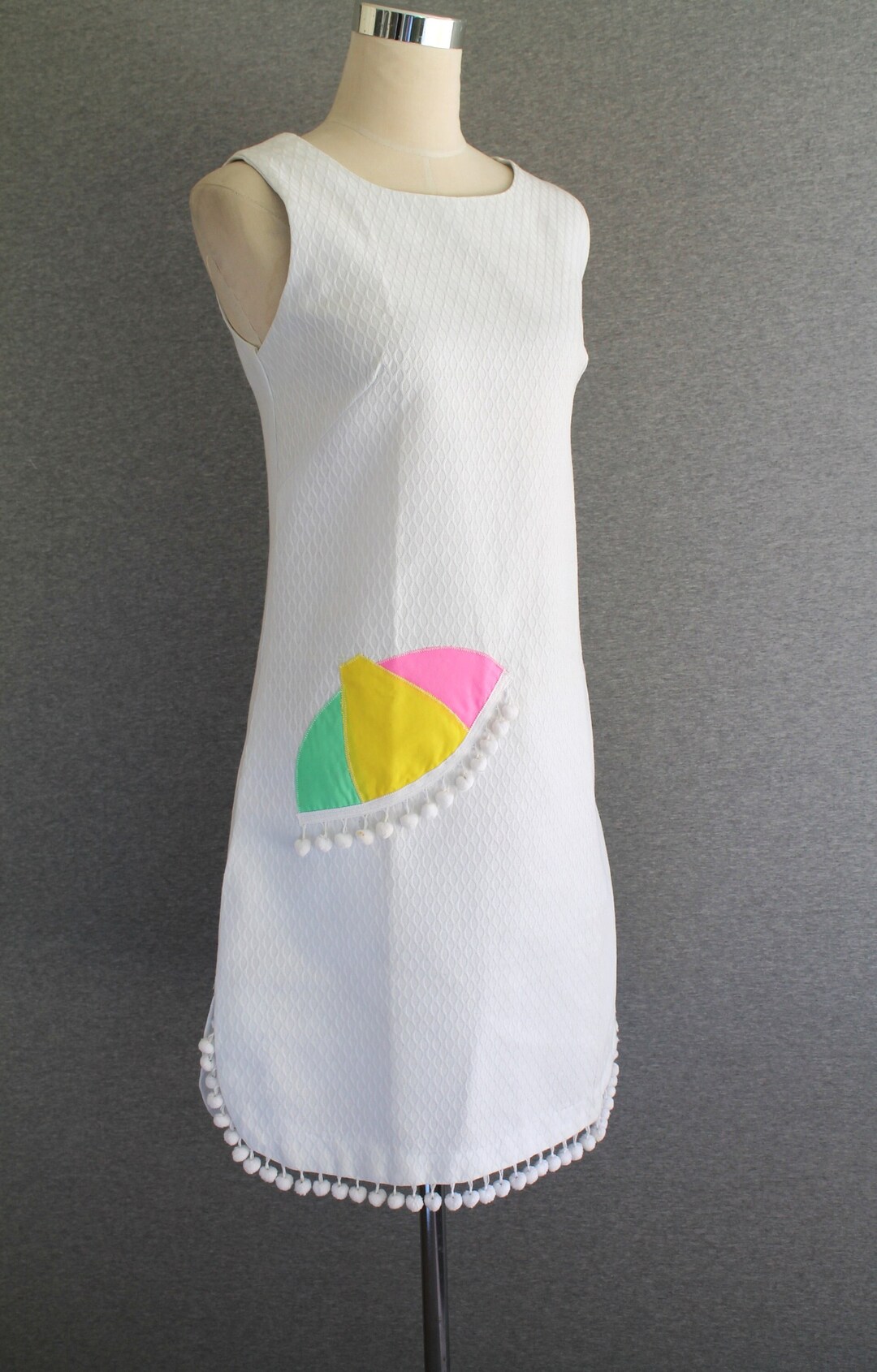1960s - Cotton Pique - Sundress - Pocket - by Starlite of Miami ...