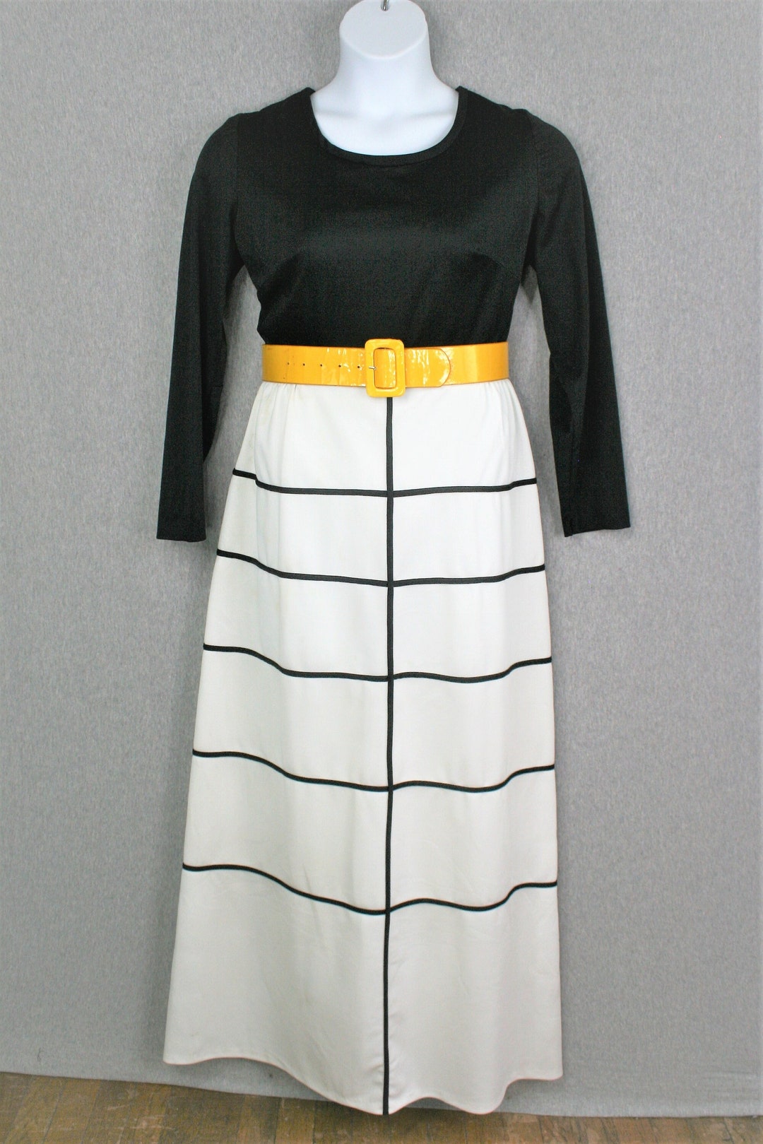 1970s Mod Matrix Maxi Day to Night Color Blocked - Etsy Canada
