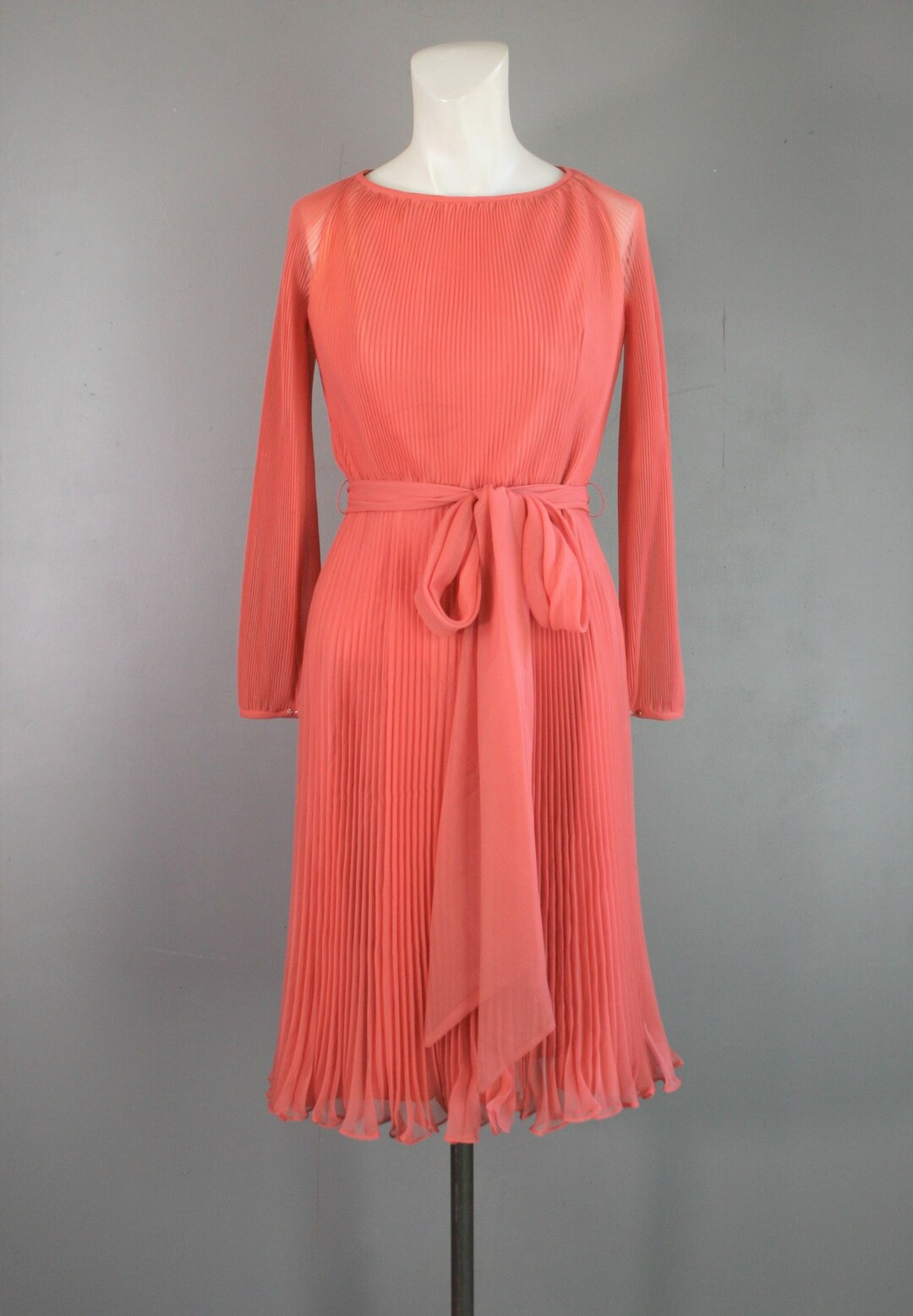 1970s Miss Elliette - Perma Pleated - Chiffon Cocktail Dress - Pair ...