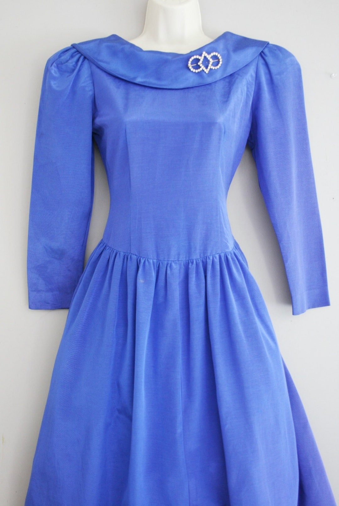 1980s - Puff Sleeve - by Katherine Conover - Purple - Marked Size 2 - Etsy