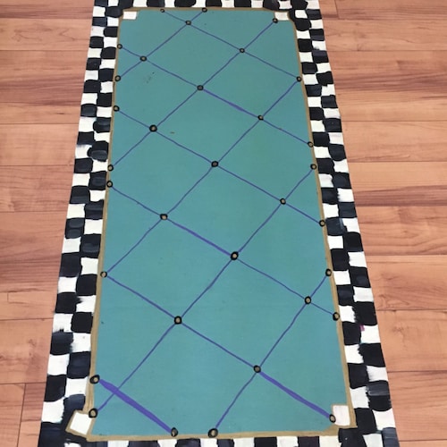 Custom Hand Painted Canvas Floor Cloth - Etsy