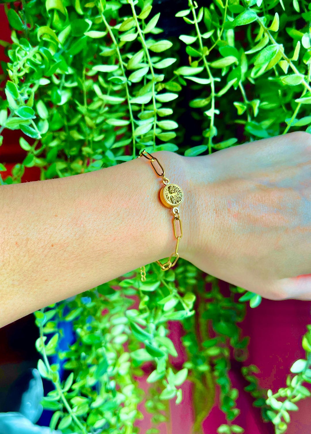 Essential Oil Aromatherapy Perfume Diffuser Minimalist Chain Bracelet ...