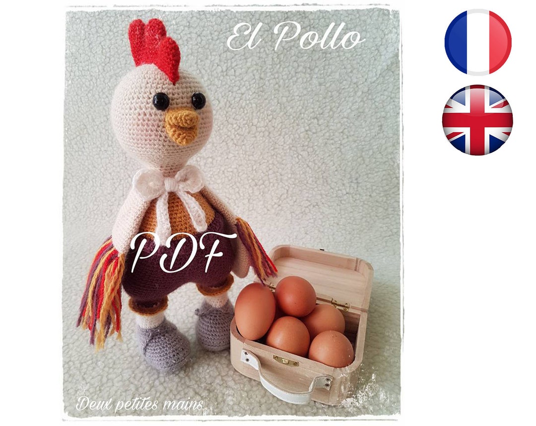 Pattern Tutorial Crochet El Pollo Amigurumi Français English - Etsy