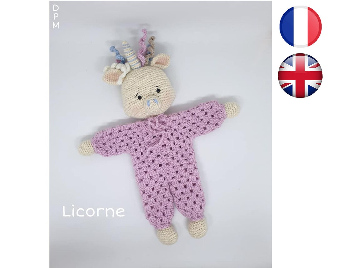 Crochet Tutorial Pattern Doudou-unicorn-amigurumi French English ...