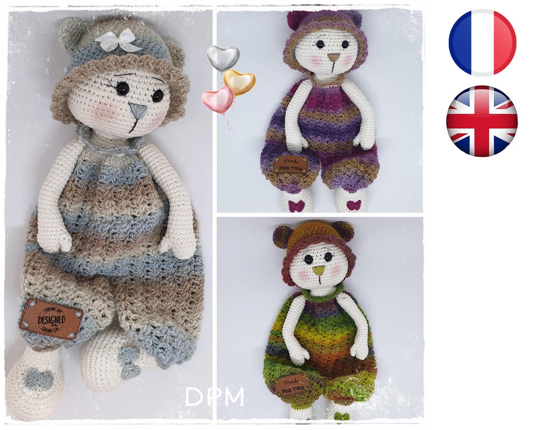 Crochet Tutorial Pattern N'ours-doudou-amigurumi French English Version ...