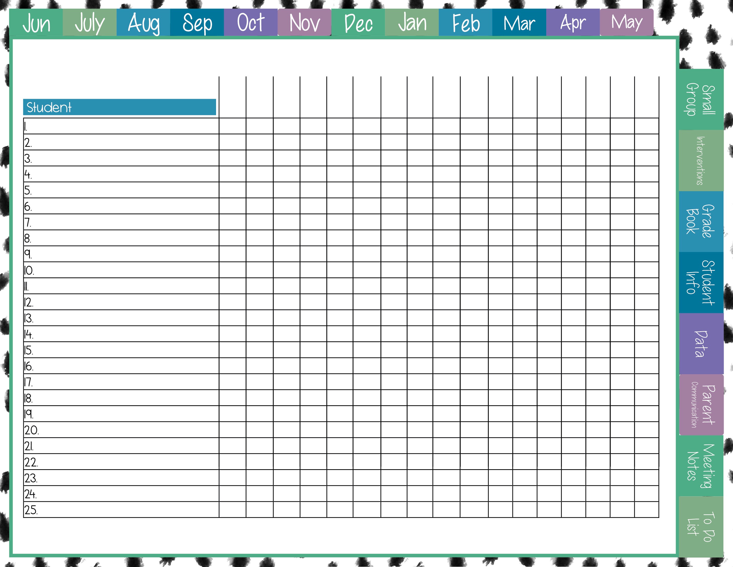 Succulent and Dots Modern Teacher Planner Digital and Print - Etsy