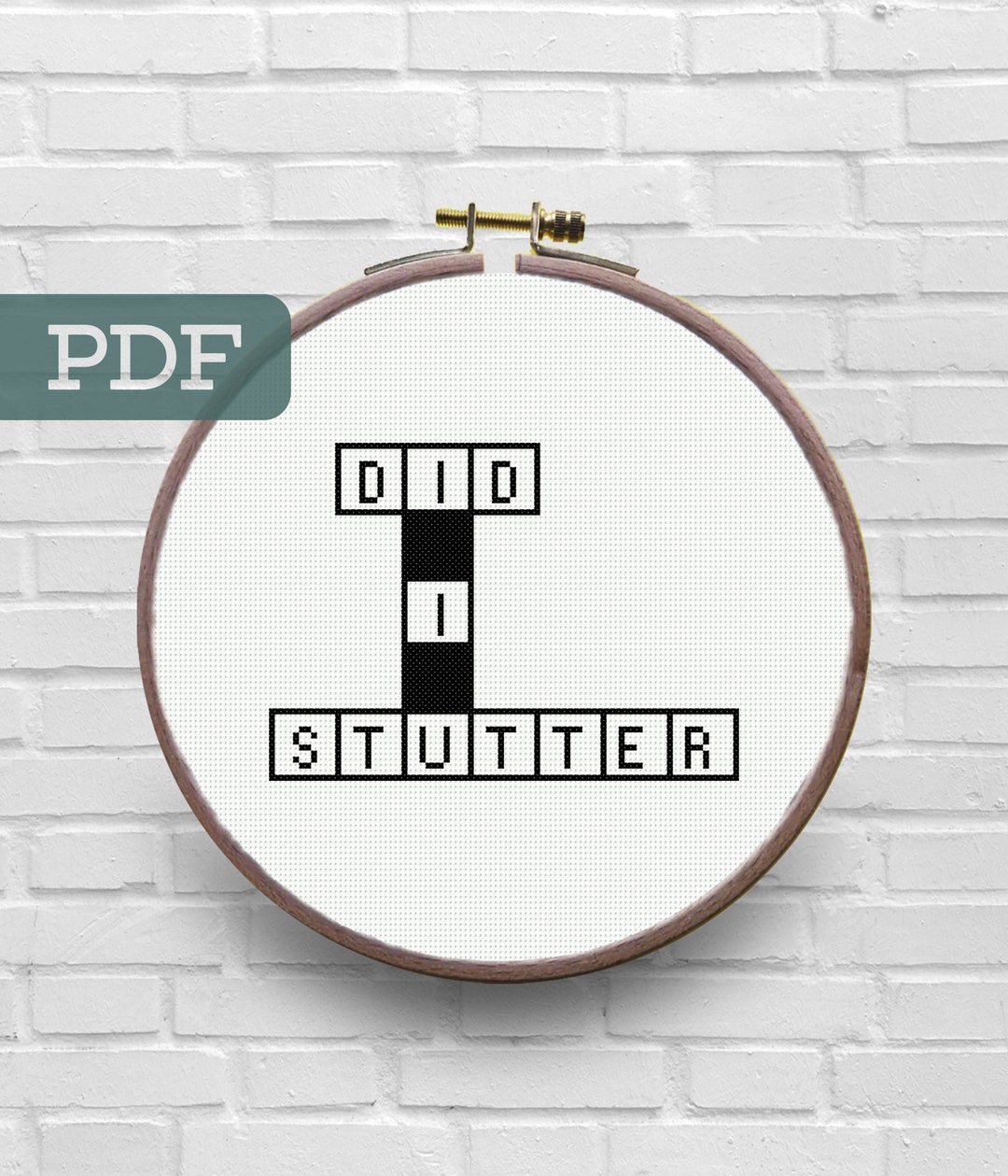 Did I Stutter Cross Stitch Pattern - the Office Cross Stitch - Tv Show ...