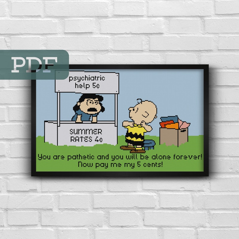 Peanuts Cross Stitch Pattern - Etsy