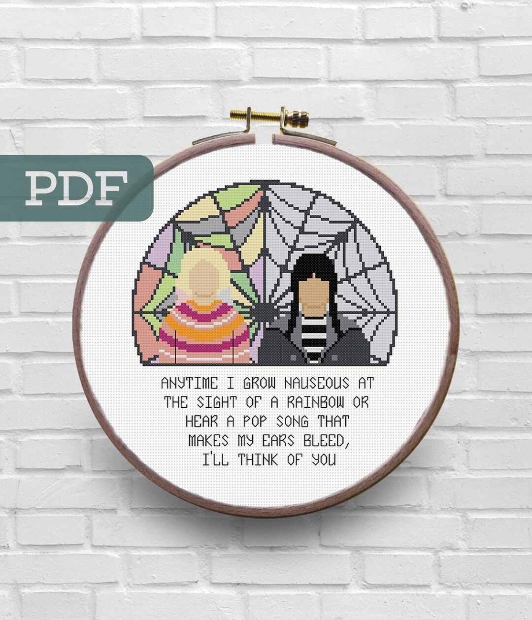 Wednesday Addams Cross Stitch Pattern Wednesday Enid Cross - Etsy Australia