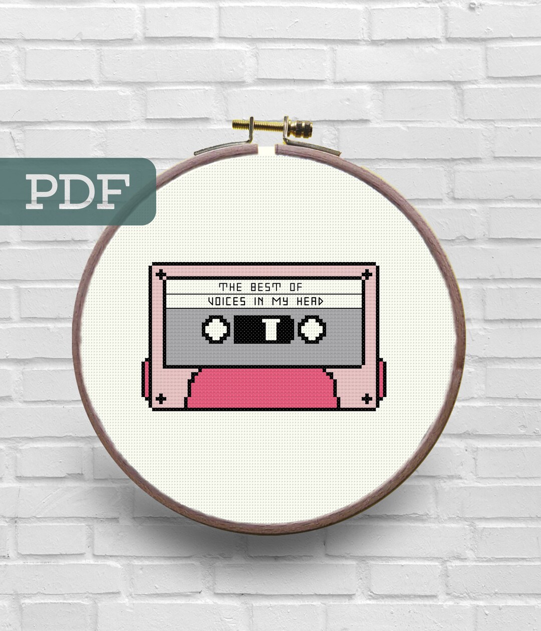 Casette Cross Stitch Pattern - the Best of Voices in My Head Cross ...