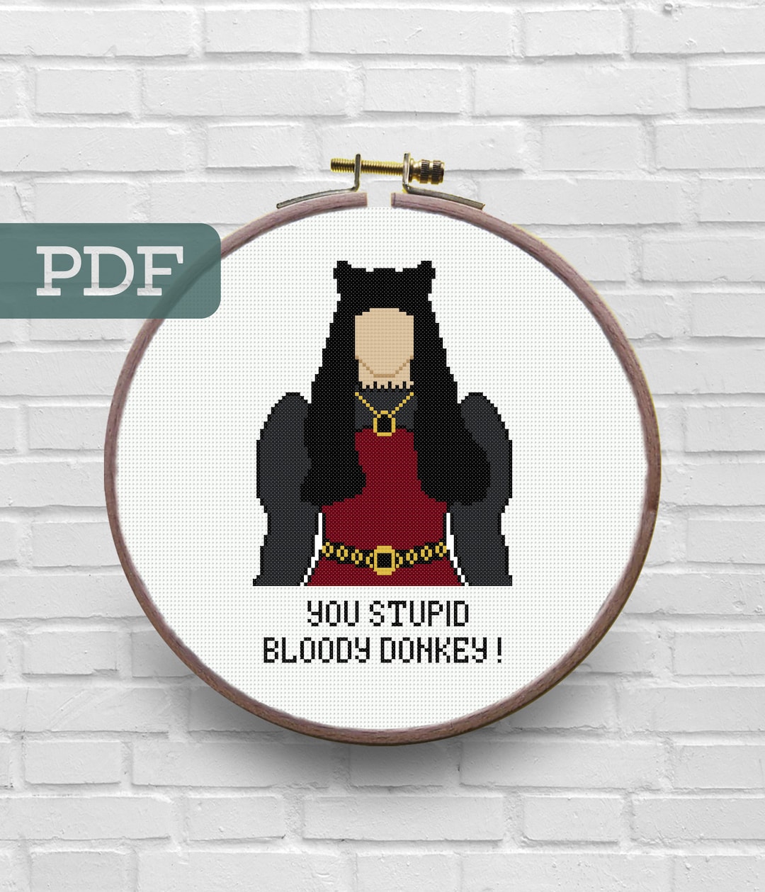 Nadja You Stupid Bloody Donkey Cross Stitch Pattern - What We Do in the ...