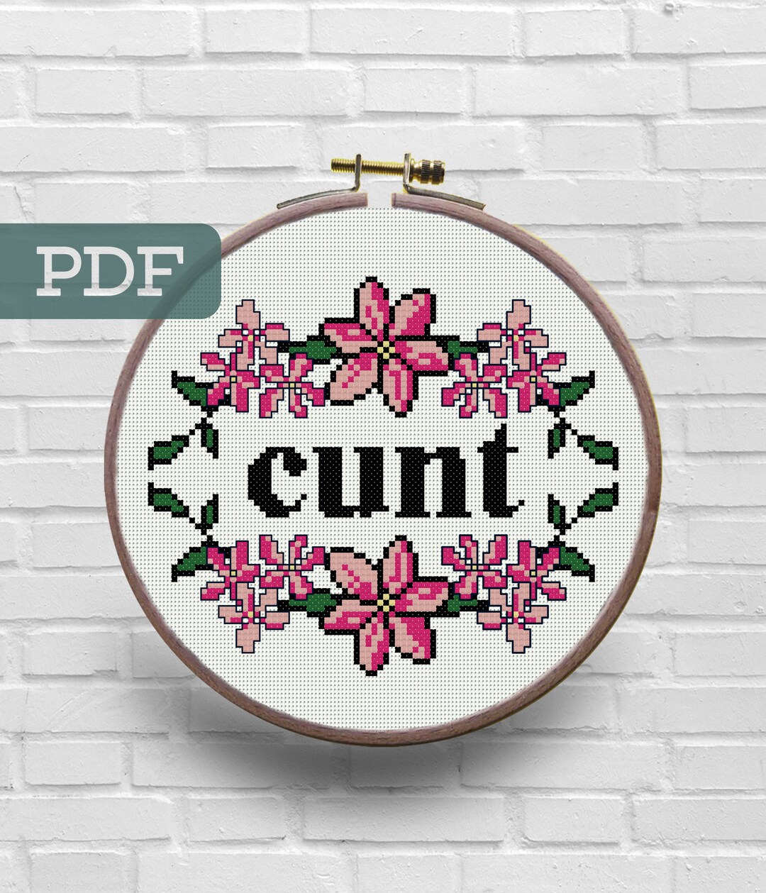 Subversive Cross Stitch Pattern Cnt Cross Stitch Pattern Snarky Cross ...