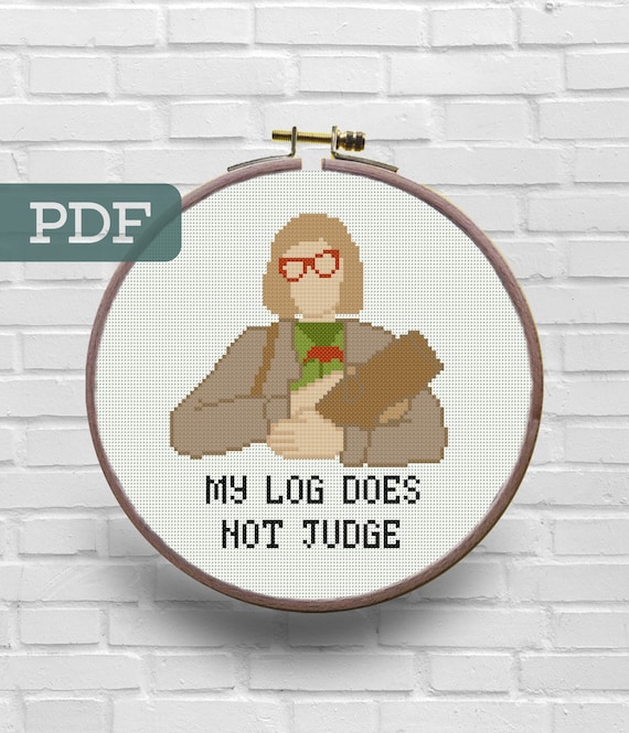 Log Lady Cross Stitch Pattern Twin Peaks Cross Stitch | Etsy