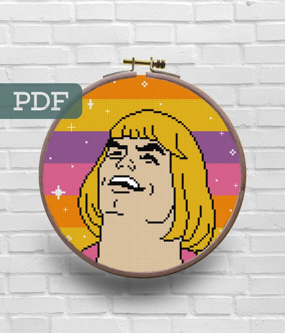 He Man Cross Stitch Pattern He-man Singing Cross Stitch - Etsy