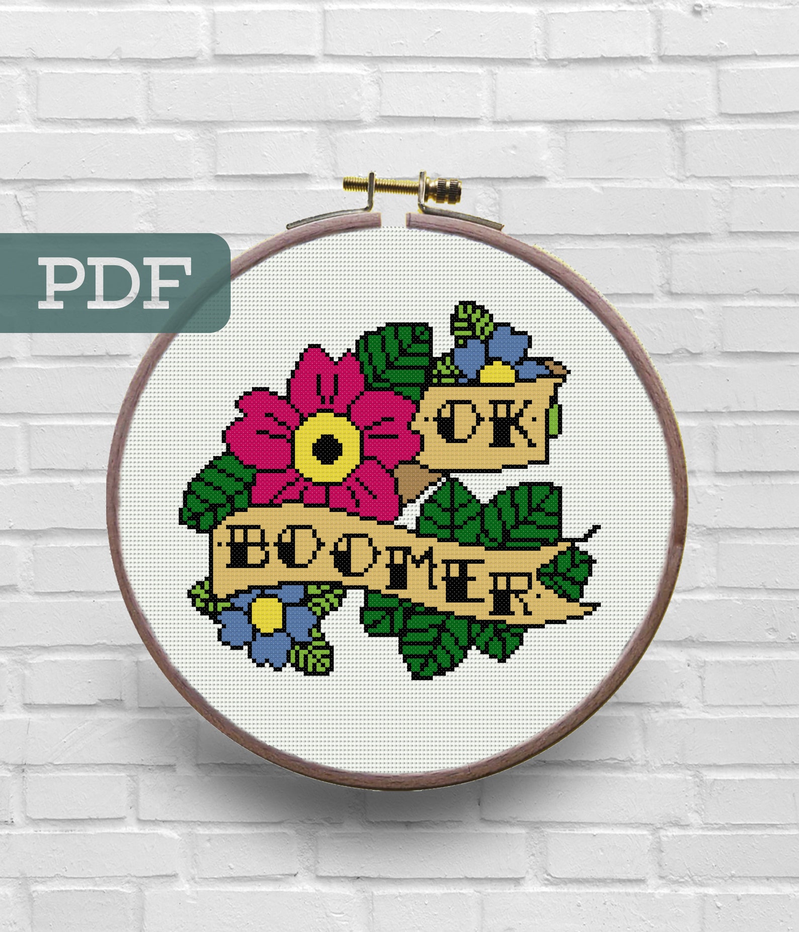 Ok Boomer Cross Stitch Pattern Subversive Cross Stitch Pattern | Etsy