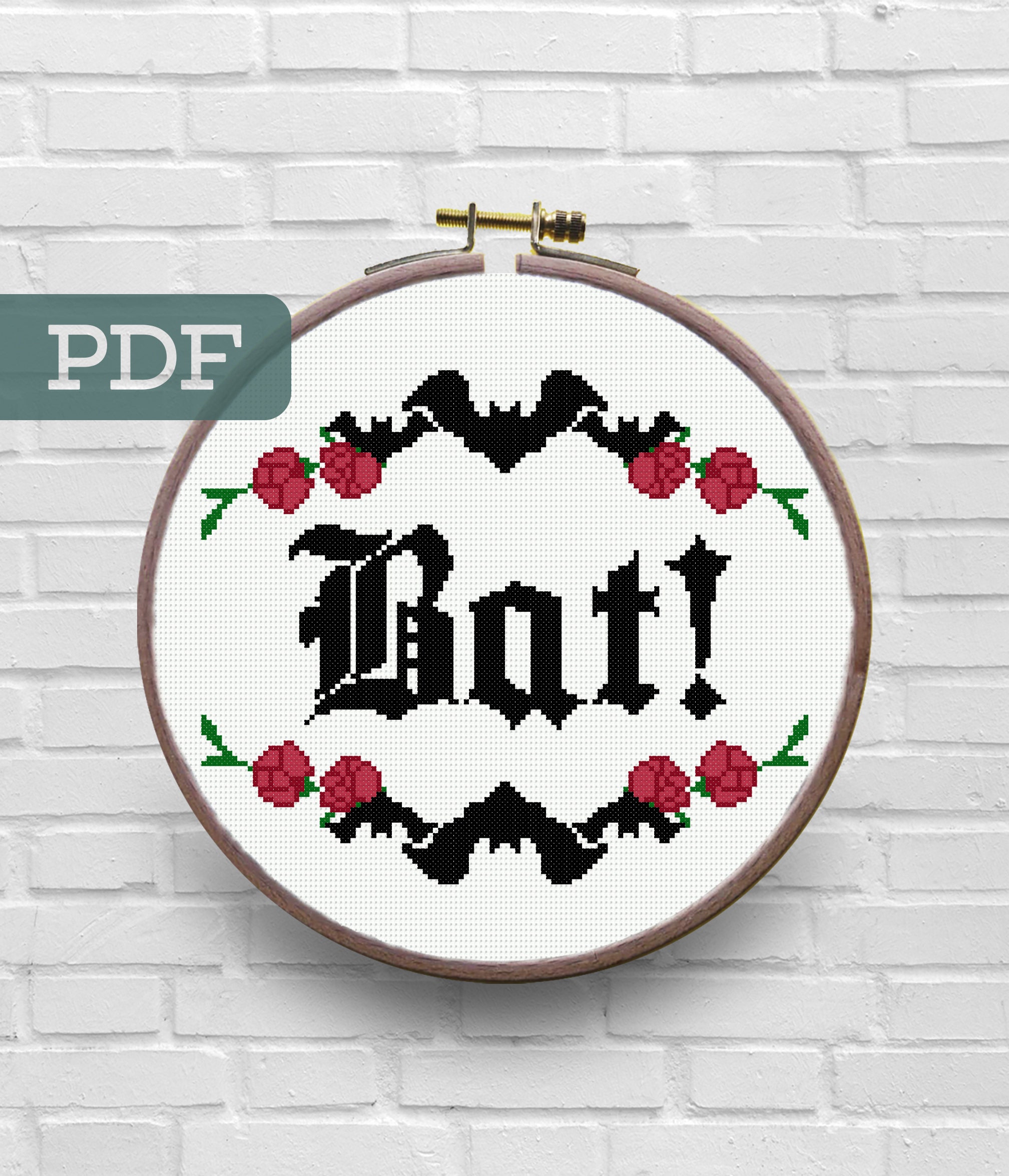 Bat Human Form Cross Stitch Pattern Laszlo Cravensworth | Etsy UK