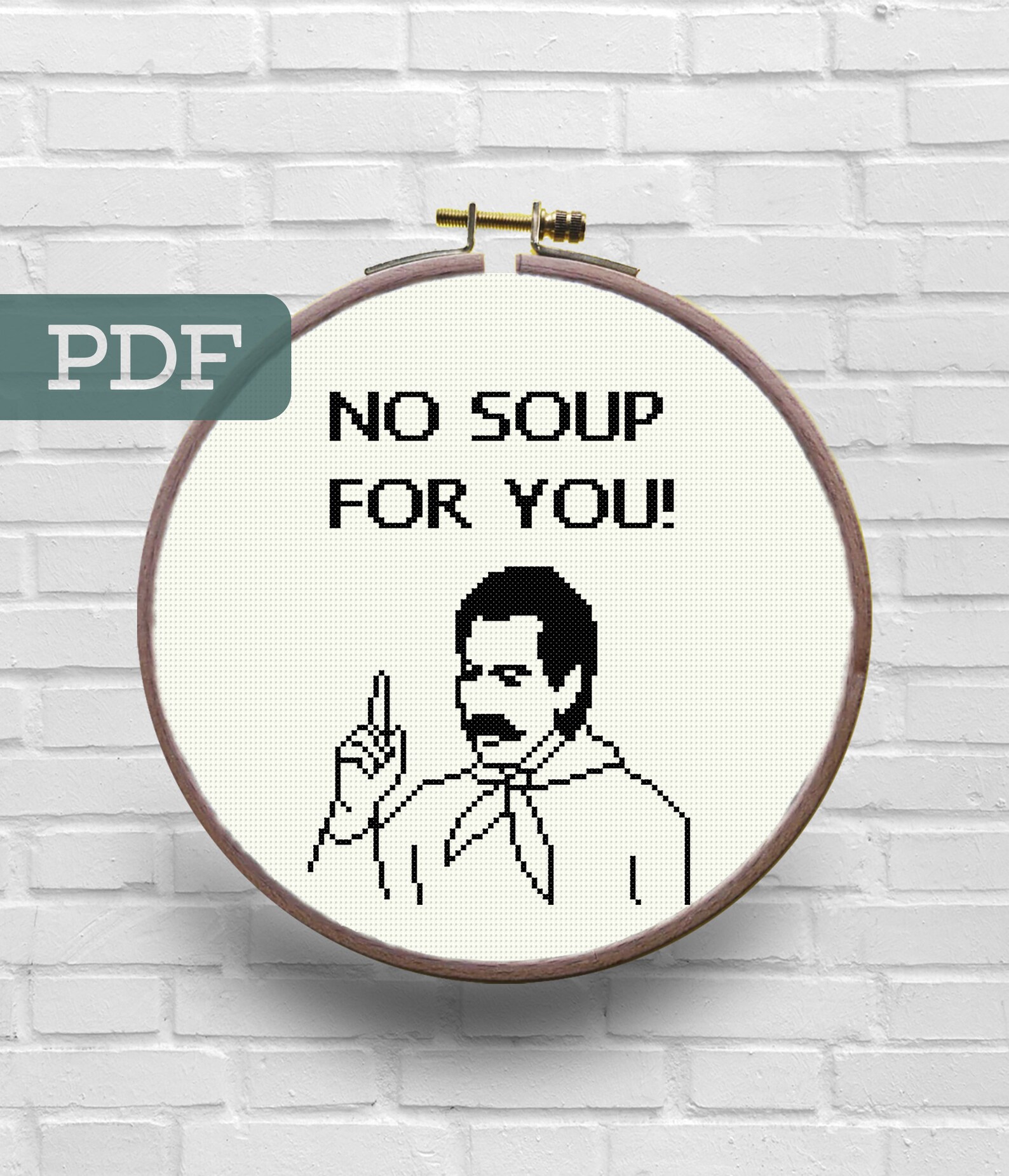 Soup Nazi Cross Stitch Pattern - Seinfeld Cross Stitch Pattern - Tv ...