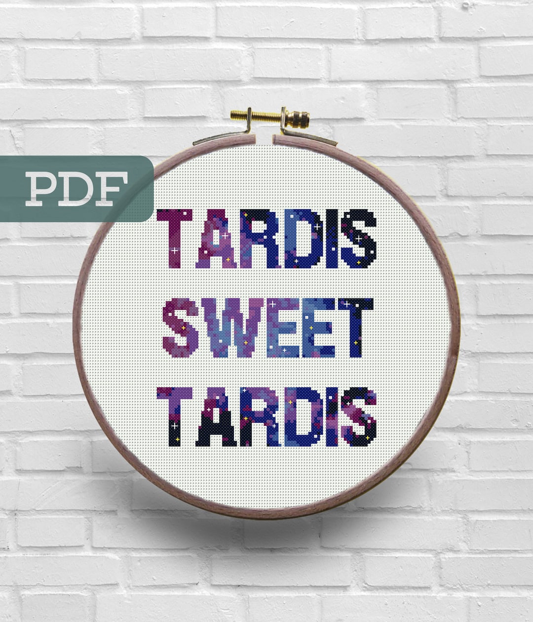 Tardis Sweet Tardis Cross Stitch Pattern - Doctor Who Cross Stitch ...