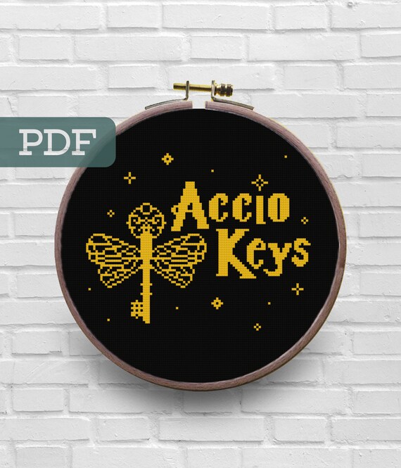 Accio Keys Cross Stitch Pattern spell Cross Stitch Pattern - Etsy
