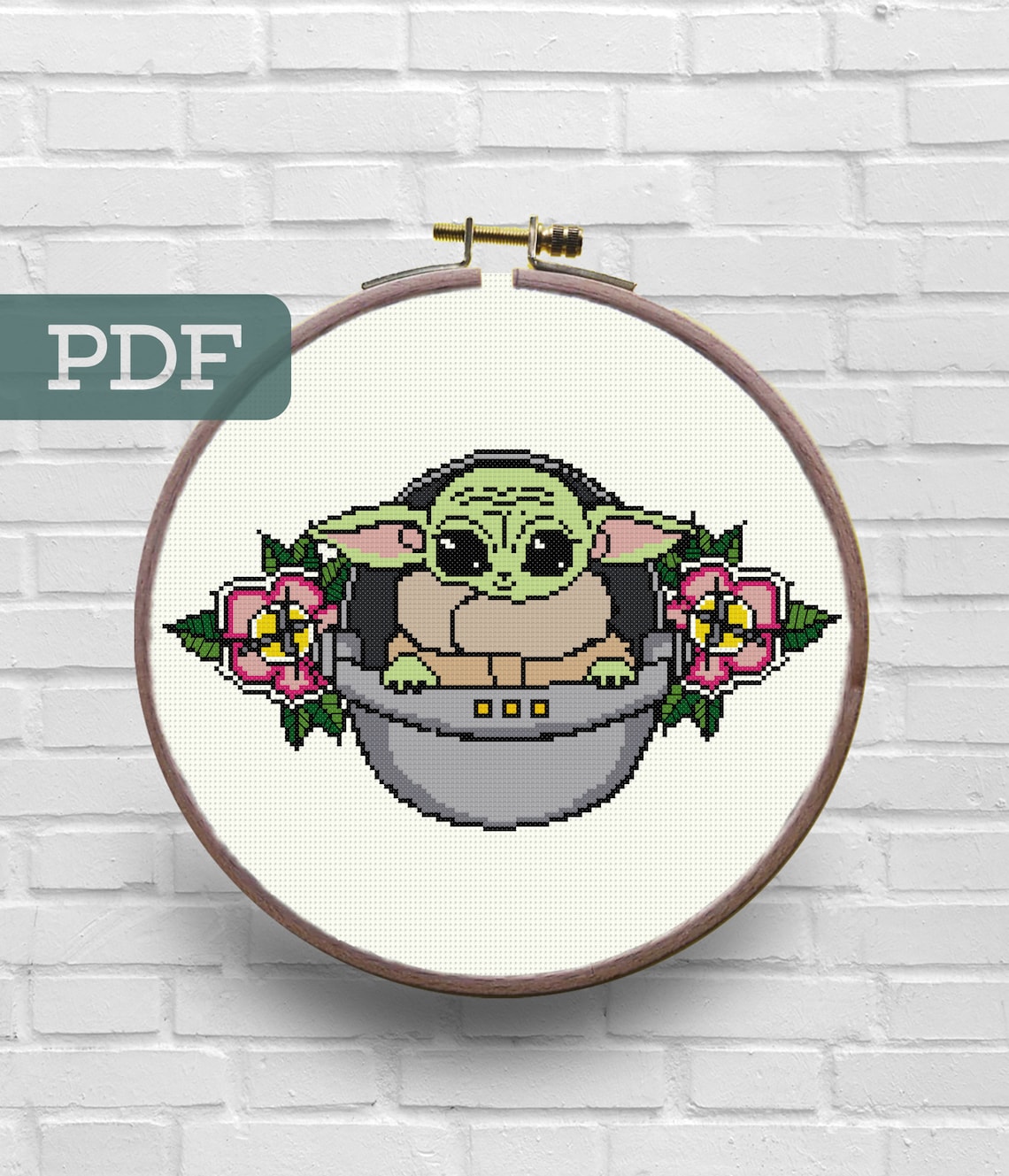 Baby Yoda Cross Stitch Pattern Pdf Star Wars Mandalorian Cross | Etsy