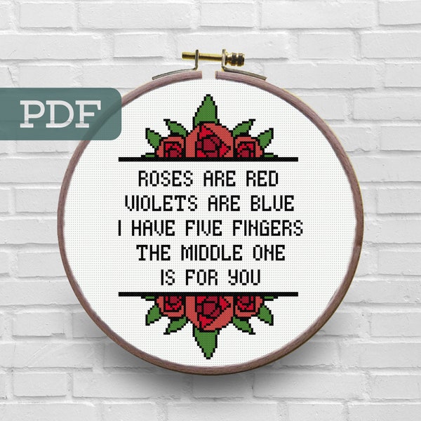 Rude Cross Stitch - Etsy Canada