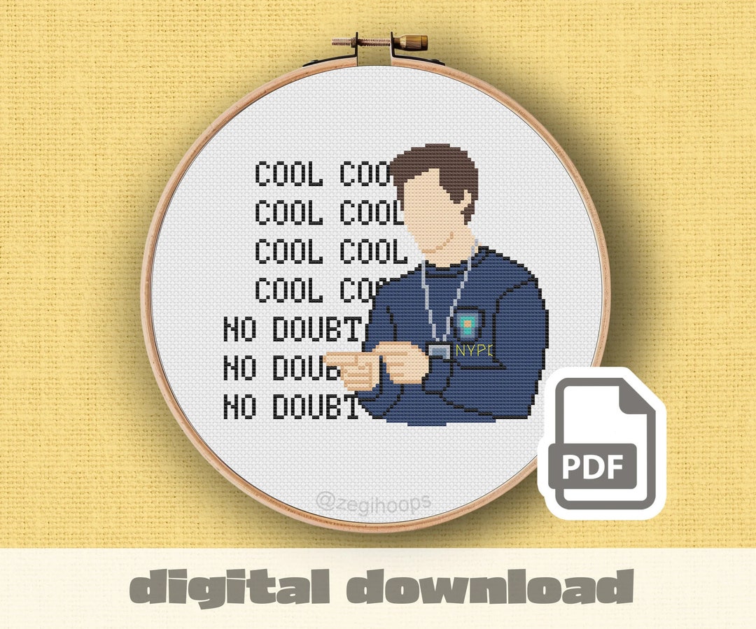 Brooklyn 99 Cross Stitch Pattern - Jake Peralta Cross Stitch Pattern ...