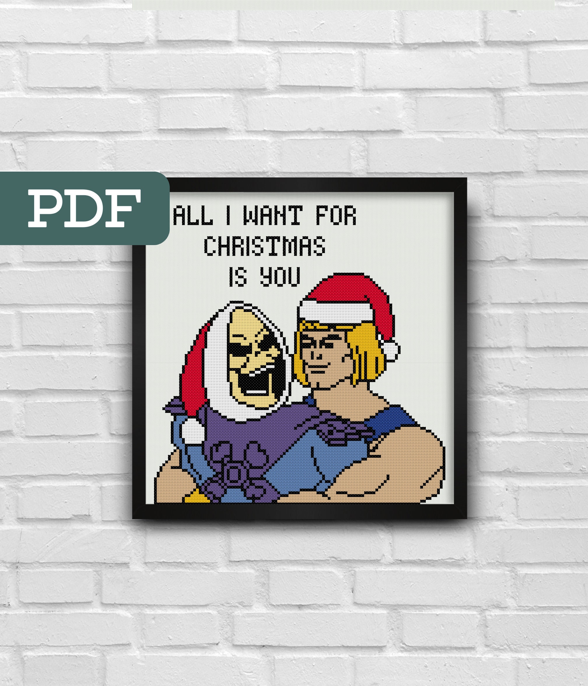 Skeletor He-man Christmas Cross Stitch Pattern He-man Cross | Etsy