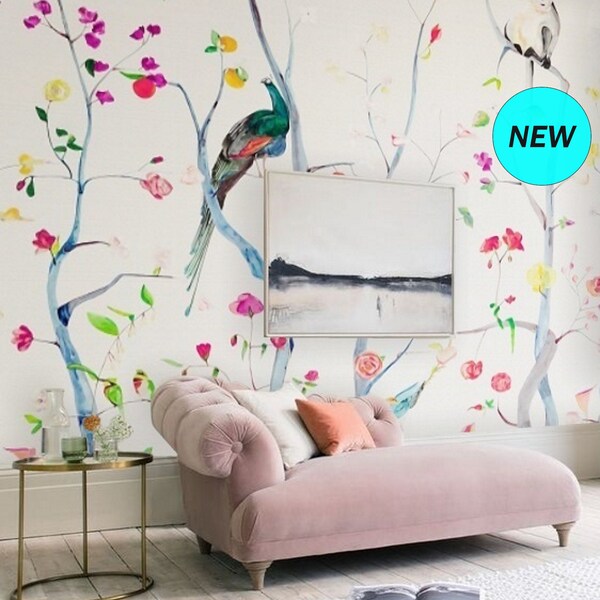 Chinoiserie Wallpaper - Etsy UK