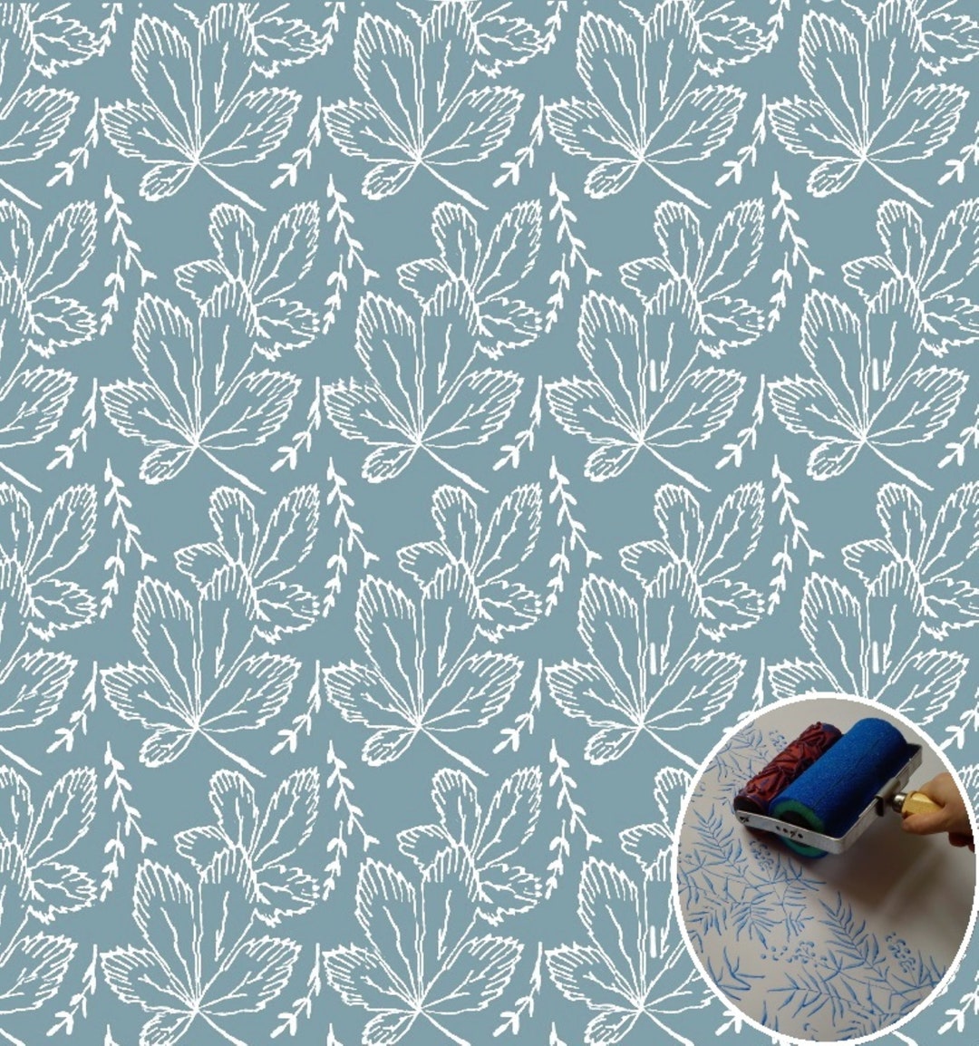 Set of Tree Leaves Patterned Paint Roller, Sycamore Leaf Pattern Paint ...