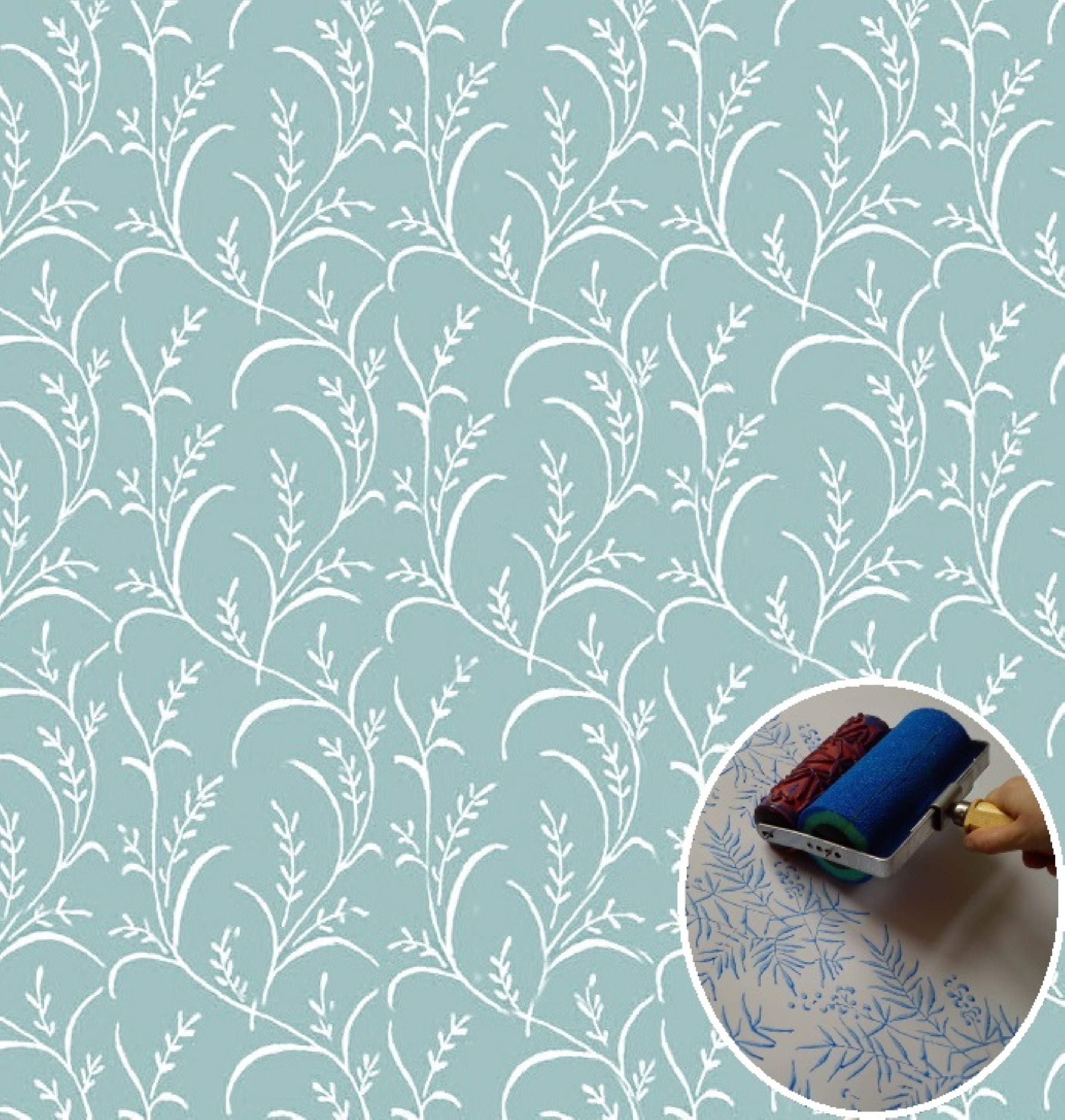 Set of Flower Branch Patterned Paint Roller Pattern Vintage Floral Paint Roller Texture Paint Roller Patterns Decorative Paint Roller Etsy Canada