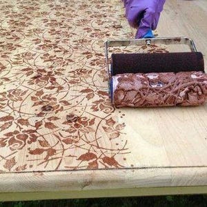 Set of Floral Patterned Paint Roller for Wall Decoration, Flower ...