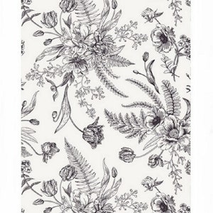 Black and White Floral Fern Leaves Wallpaper, Removable Peel and Stick ...