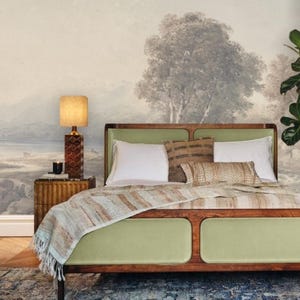 Subtle Wallpaper, Large Panoramic Wall Art, Vintage Scene Wallpaper ...