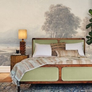 Subtle Wallpaper, Large Panoramic Wall Art, Vintage Scene Wallpaper ...