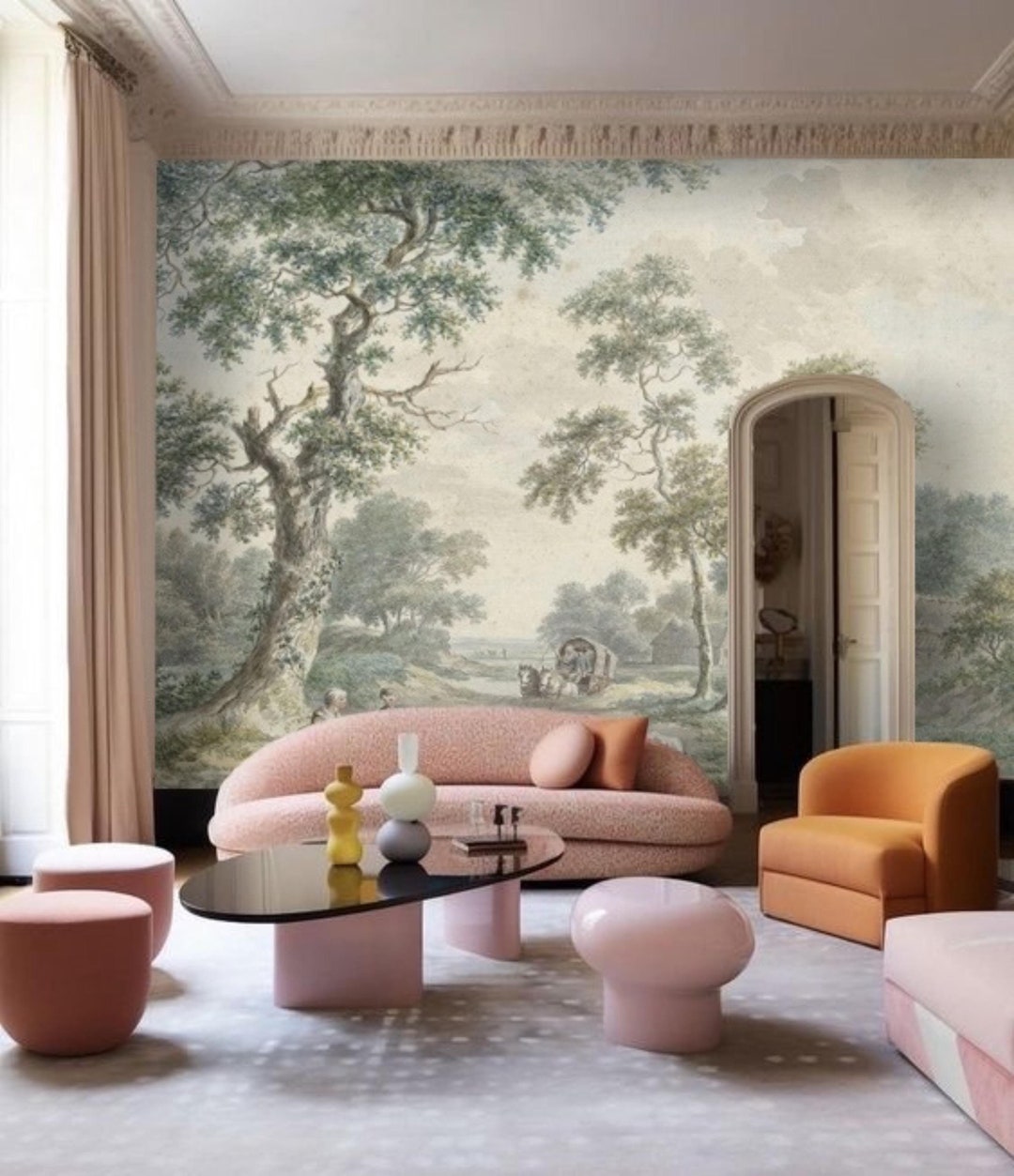 Vintage English Countryside Wallpaper, Removable Peel and Stick ...